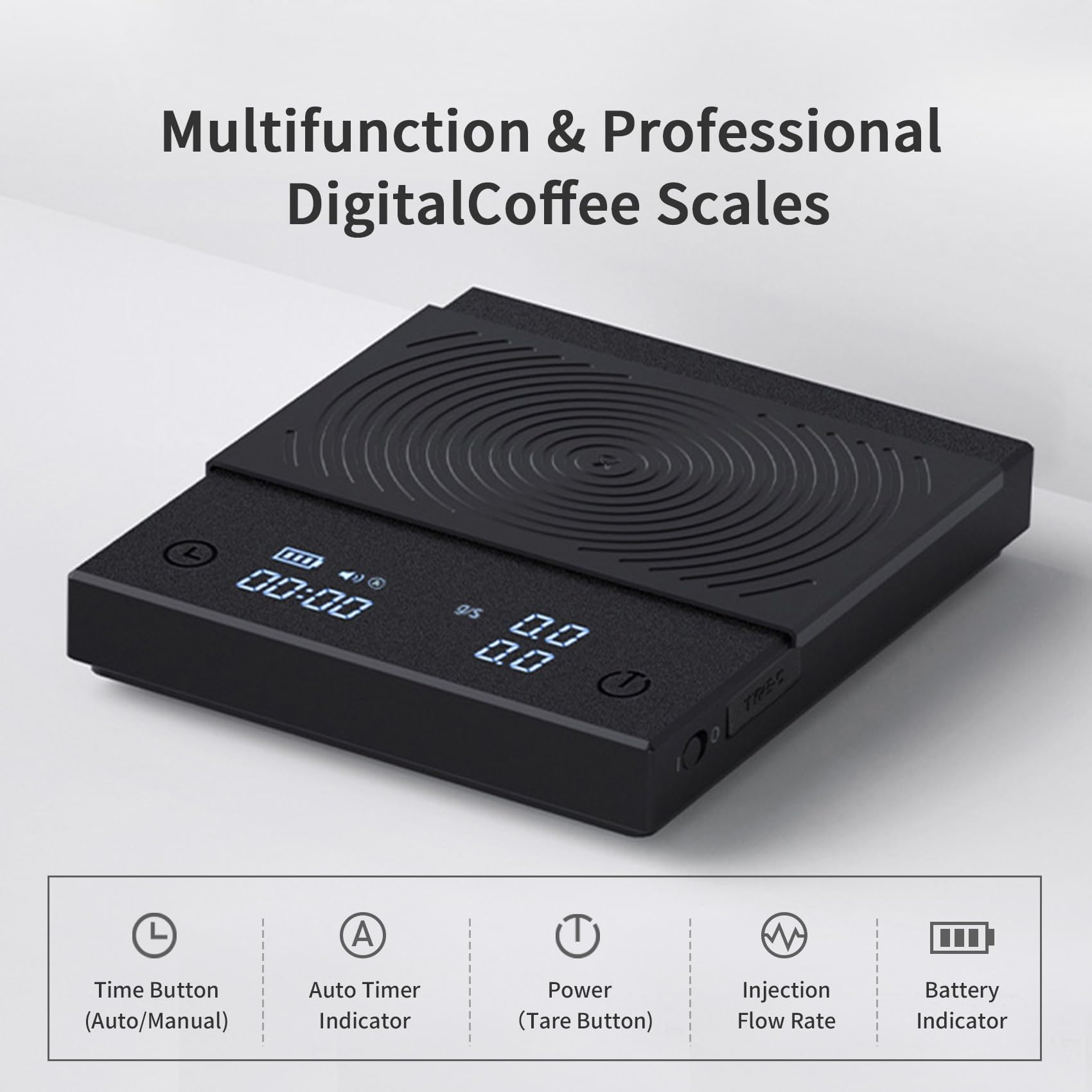 Basic 2.0 Electronic Espresso Scale with Timer – Porlar Star Coffee